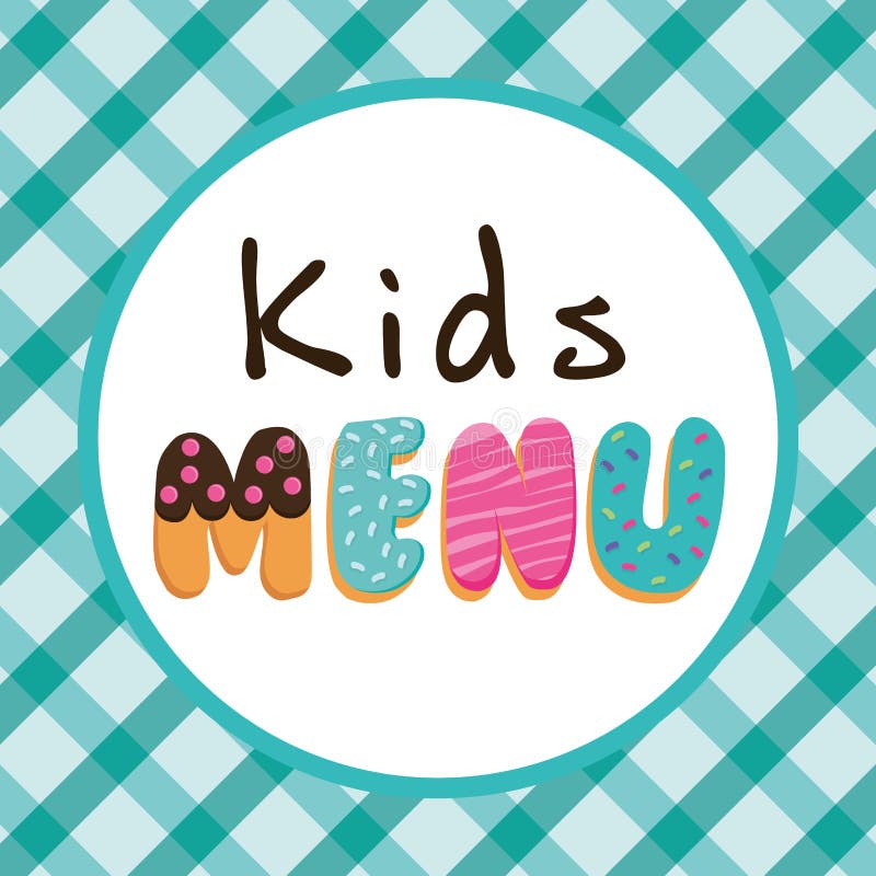Kids menu design. stock vector. Illustration of nutriment - 59907733