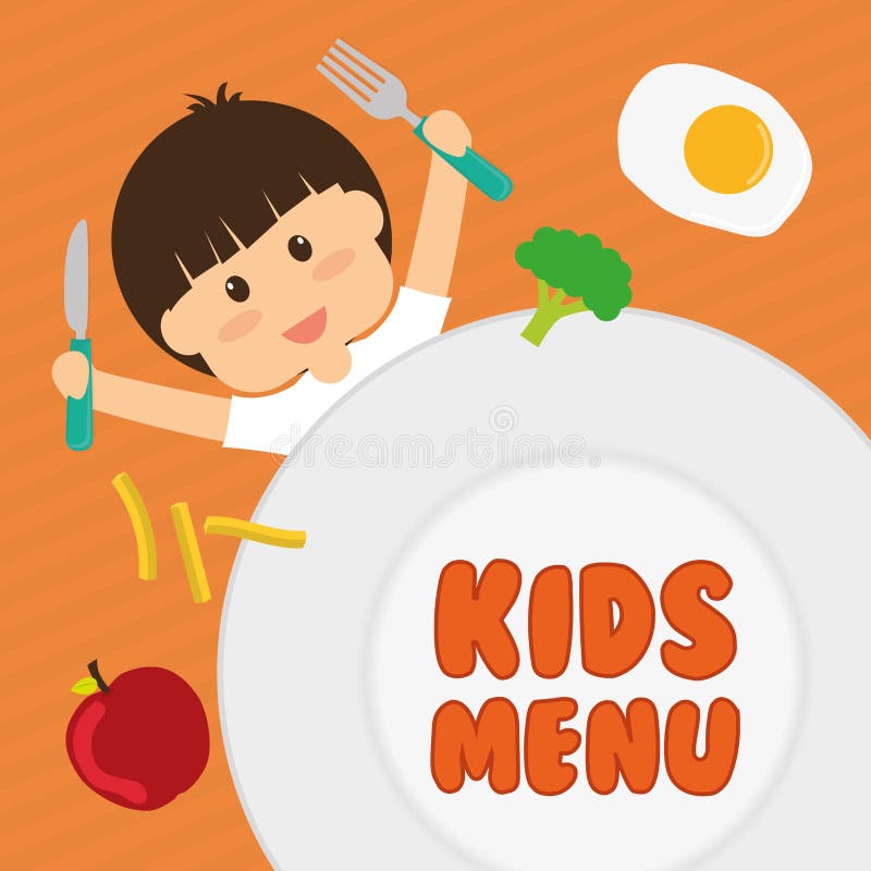 Kids menu design. stock vector. Illustration of cute - 59907509