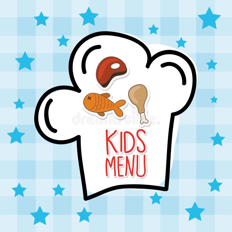 Kids menu stock vector. Illustration of meal, gastronomy - 59194107