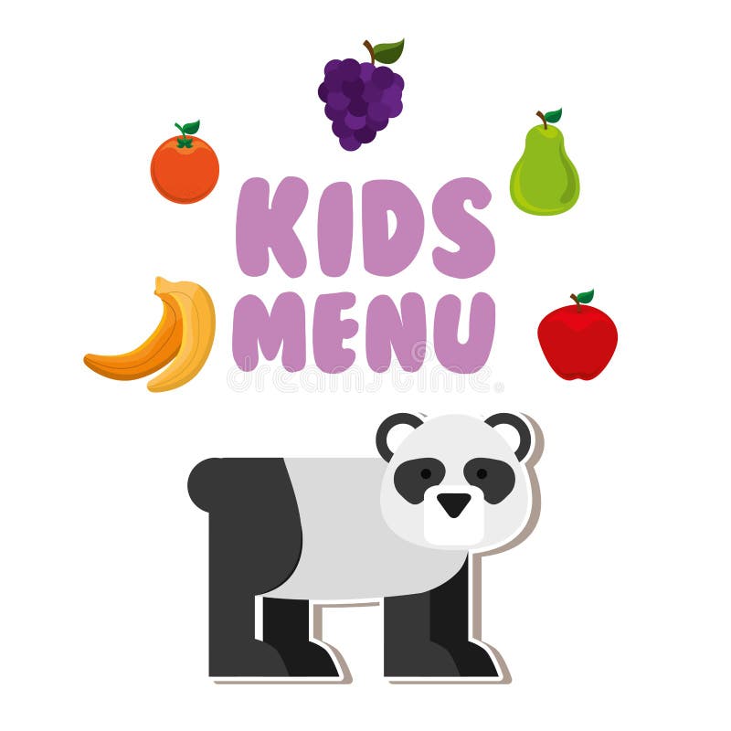 Kids menu stock vector. Illustration of lunch, postcard - 59855128