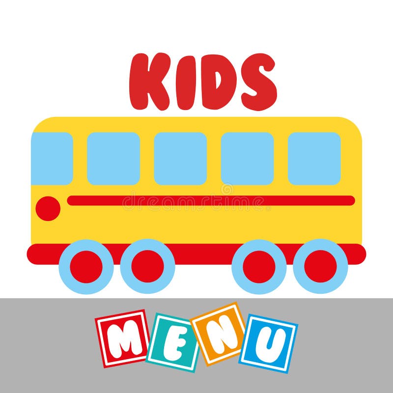 Kids menu stock vector. Illustration of funny, menu, frame - 59855510