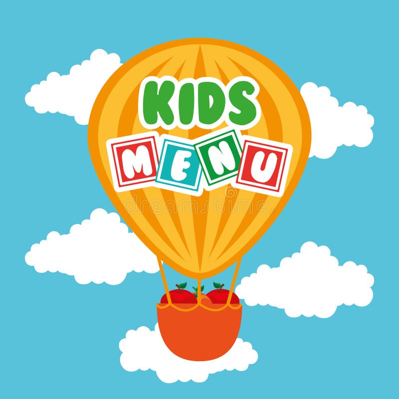 Kids menu stock vector. Illustration of teenagers, postcard - 59855579