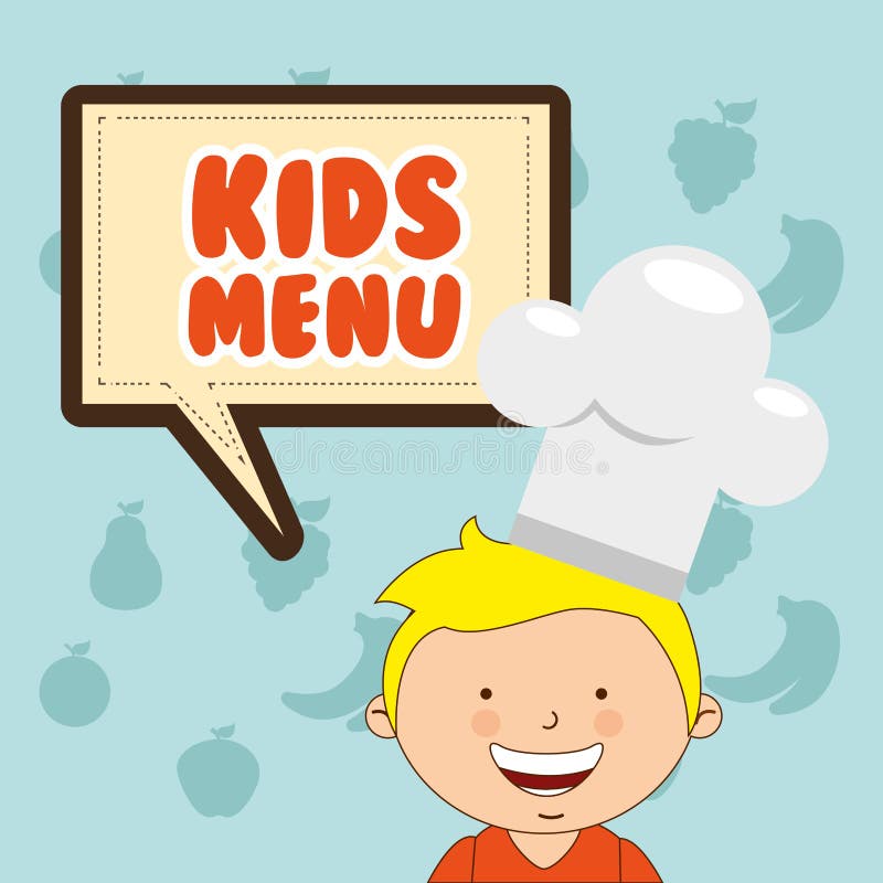 Kids menu stock vector. Illustration of orange, fruits - 59855619