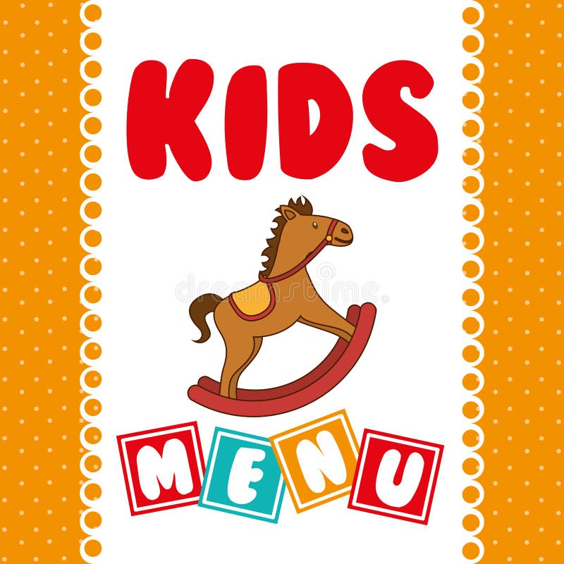 Kids menu stock vector. Illustration of wood, menu, background - 59855700