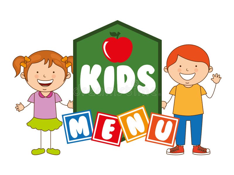Kids menu stock vector. Illustration of card, chef, lunch - 61241085