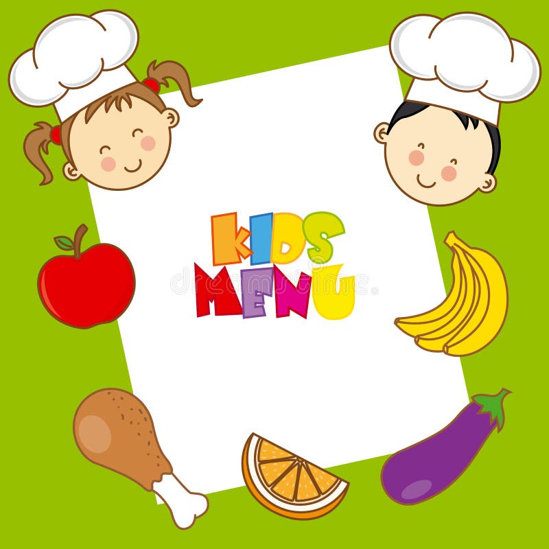 Kids menu stock vector. Illustration of cooking, vegetables - 67211860