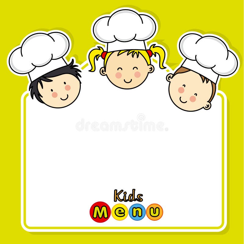 Kids menu stock vector. Illustration of card, chef, lunch - 61241085