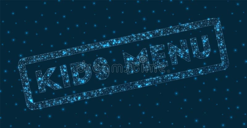 Kids Menu Word in Digital Style. Stock Vector - Illustration of graphic ...