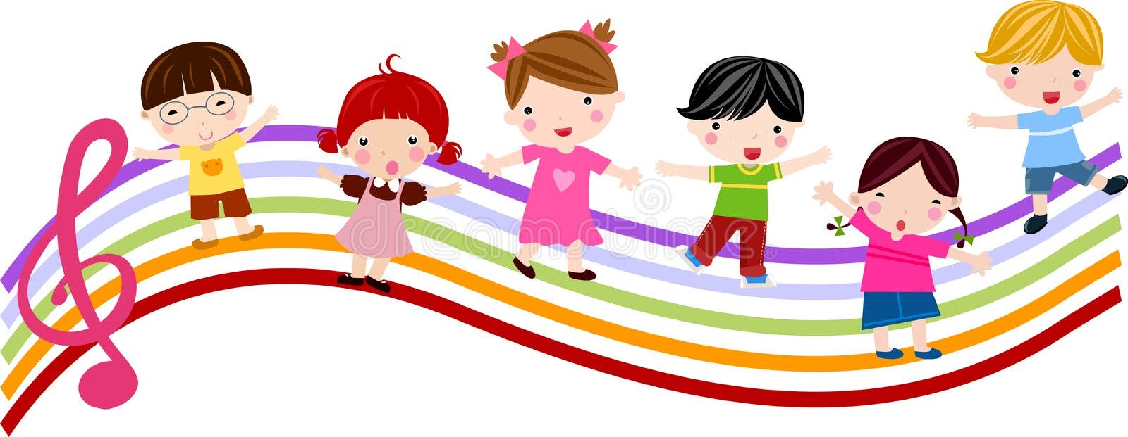 Cartoon Kids Musical Bar/eps Stock Vector - Illustration of comic, girl ...