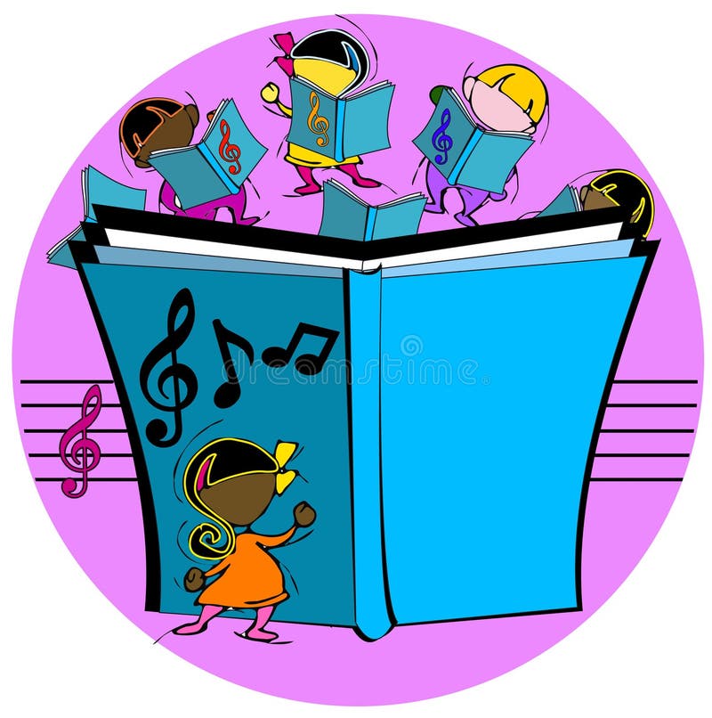 Kids with musical book stock vector. Illustration of children - 51791124
