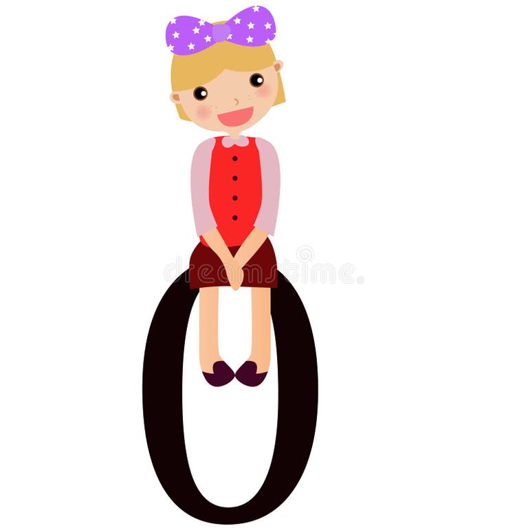 Kids & Numbers Series -0 Stock Vector - Illustration of blackboard ...