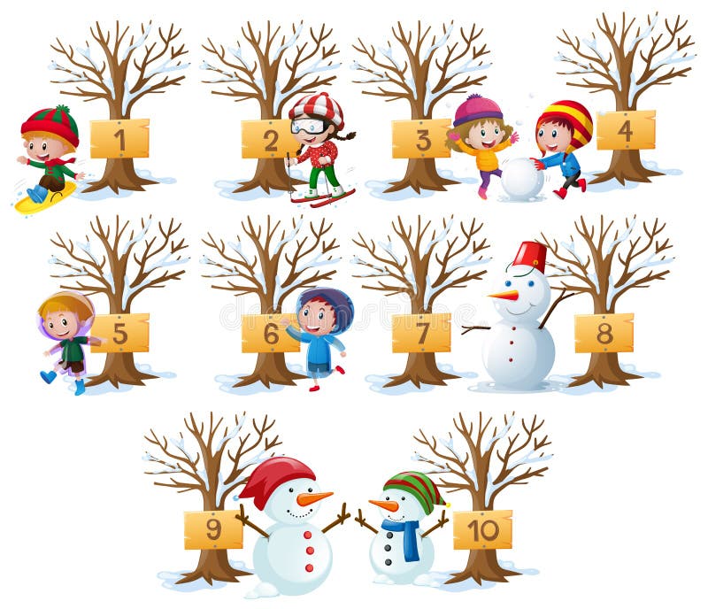 Kids Numbers Tree Stock Illustrations – 634 Kids Numbers Tree Stock ...
