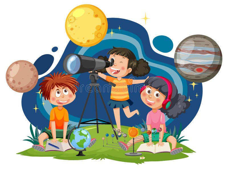 Kids Observing Stock Illustrations – 133 Kids Observing Stock ...