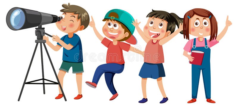Kids Observing Stock Illustrations – 133 Kids Observing Stock ...