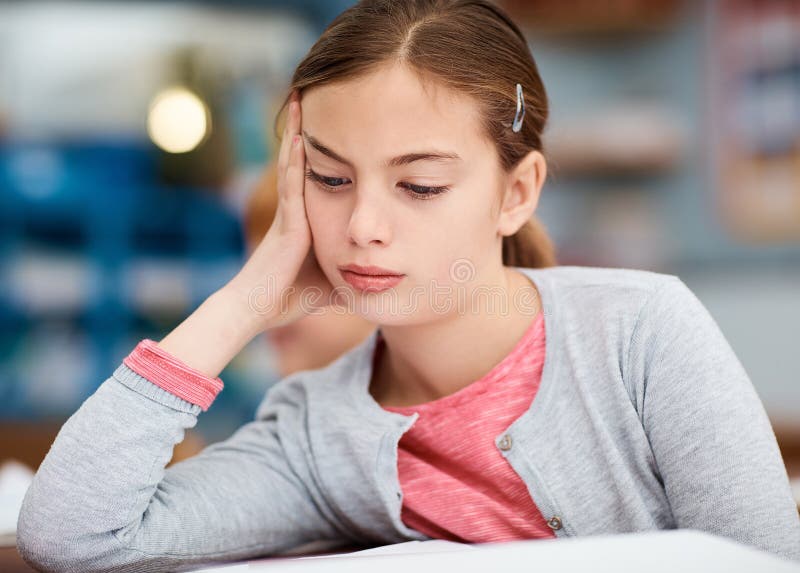 Kids Often Struggle with Concentration during Their Studies. a Young ...