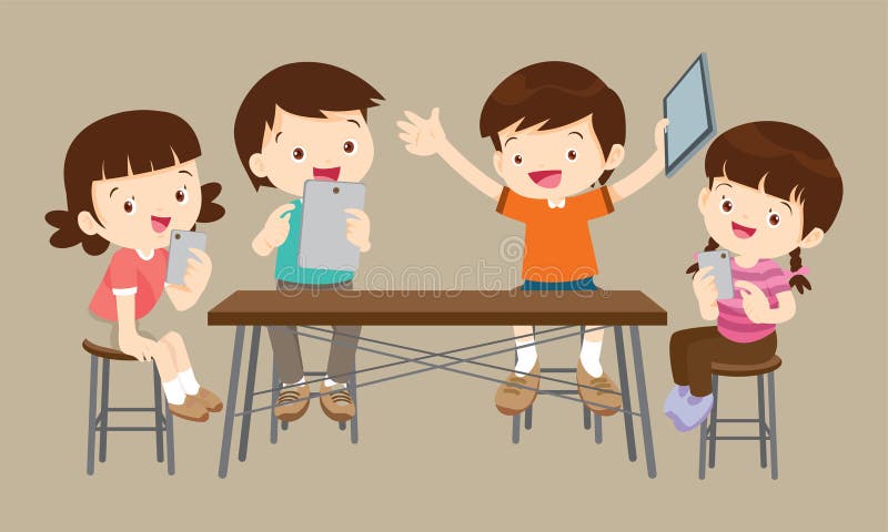 Kids on Online Learning Education Courses Stock Vector - Illustration ... Kids on Online Learning Education Courses Stock Vector - Illustration ...