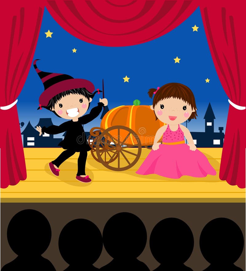 Kids in the performance stock vector. Illustration of halloween - 21186715