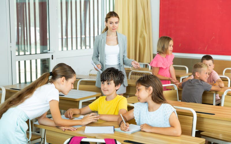 Children Performing Group Tasks Stock Photo - Image of french, male ...