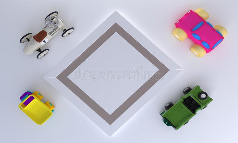 Kids Childhood Room Frame Mockup, Nursery Interior Mockup Stock ...
