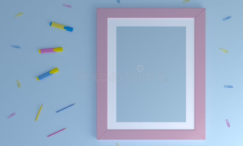 Kids Childhood Room Frame Mockup, Nursery Interior Mockup Stock ...