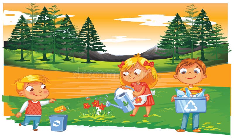 Tree Planting School Stock Illustrations – 344 Tree Planting School ...