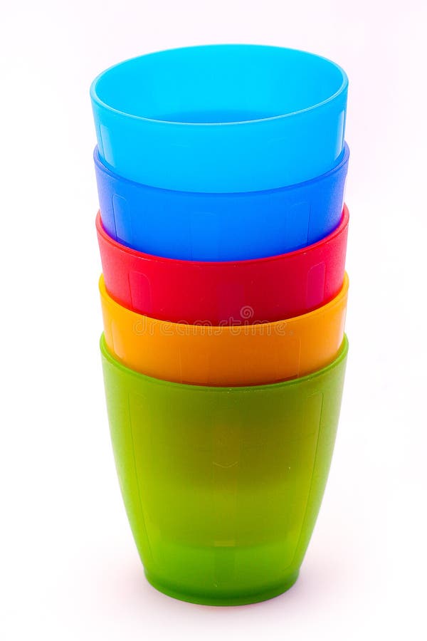 Kids plastic cups stock image. Image of colours, beverage - 48824447