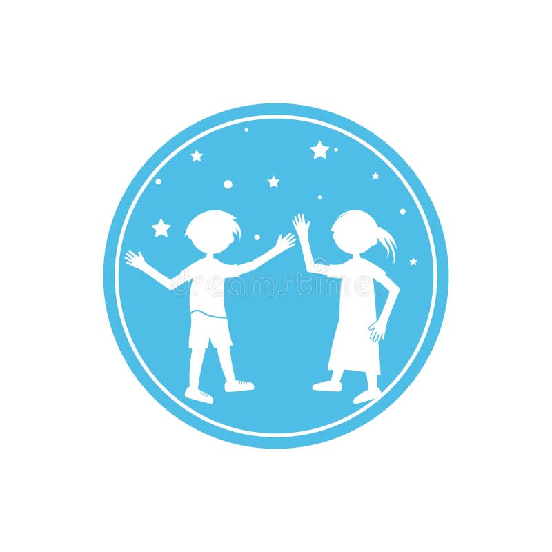 Kids Play and Community Logo Concept Vector Stock Illustration ...