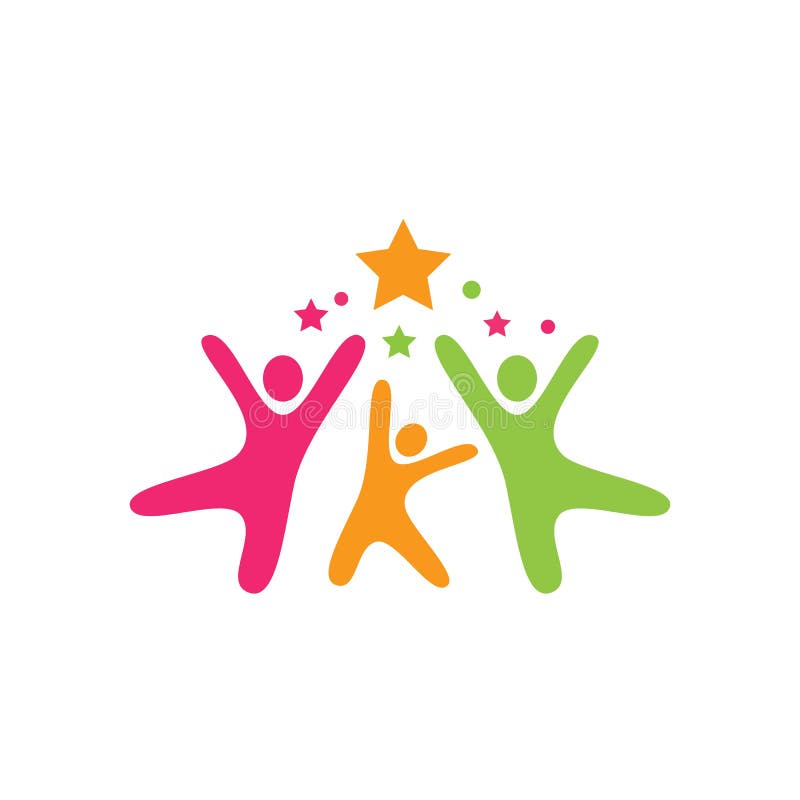 Kids Logo Template Design. Kids Logo with Modern Frame Isolated on ...