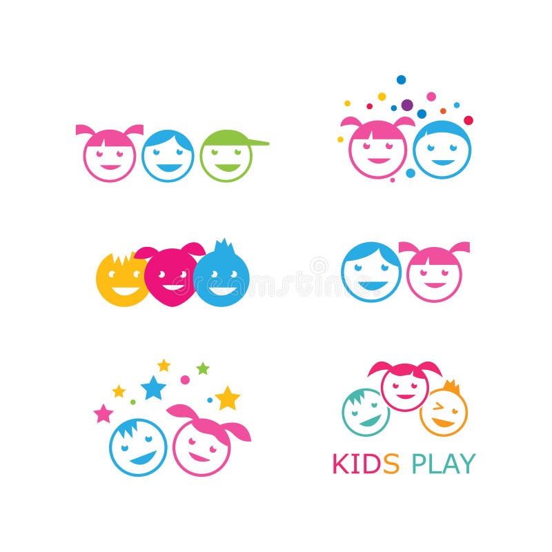 Kids play logo design stock vector. Illustration of logo - 120362068