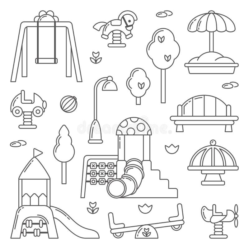 Playground Icon Vector From City Collection. Thin Line Playground ...