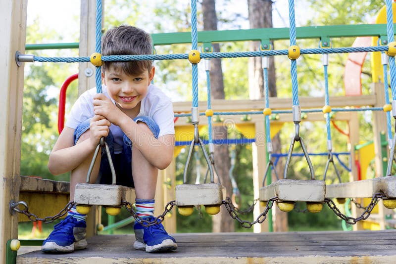 Kids on playground stock photo. Image of playing, little - 103514614