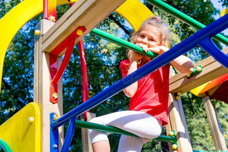 Kids on playground stock image. Image of girl, playing - 103515083