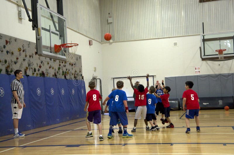 Kids Playing Basketball Match Editorial Photo - Image of playing ...