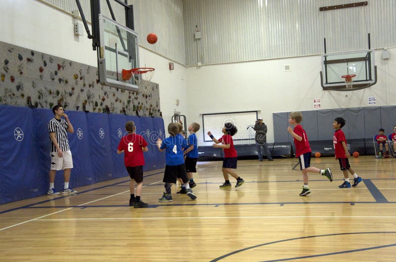 Kids Playing Basketball Match Editorial Stock Image - Image of match ...