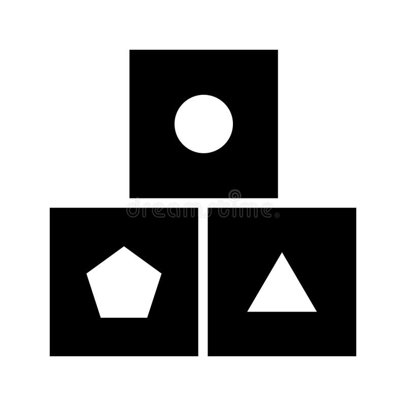 Kids Playing Blocks or Cubes Vector Design Isolated on White Background ...