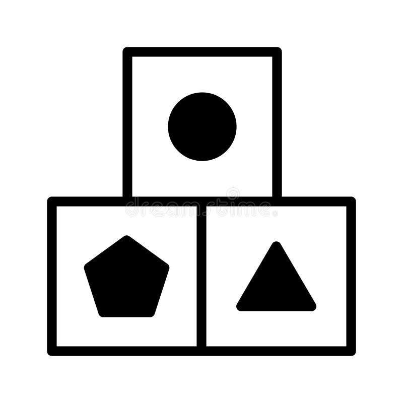 Kids Playing Blocks or Cubes Vector Design Isolated on White Background ...