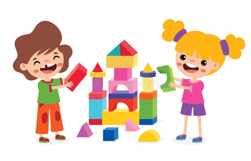 Cartoon Kids Building Blocks Stock Illustrations – 541 Cartoon Kids ...