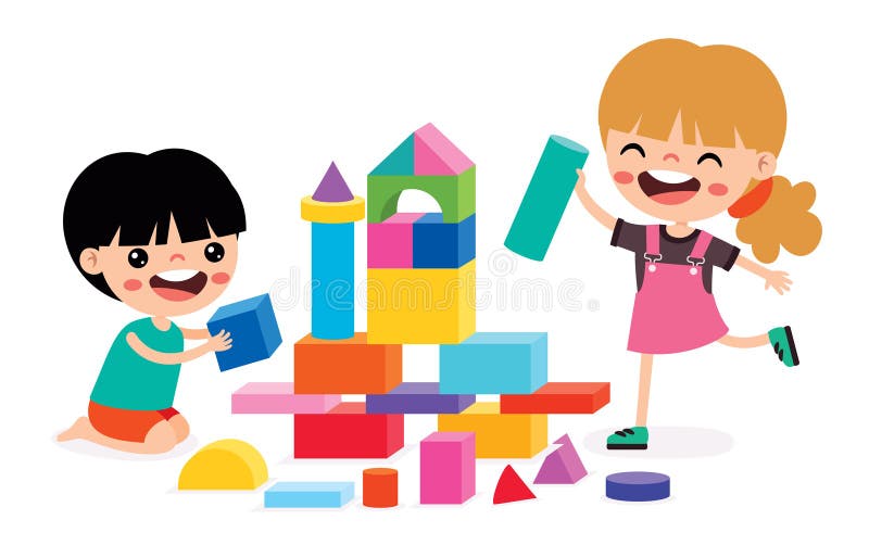 Cartoon Kids Building Blocks Stock Illustrations – 541 Cartoon Kids ...