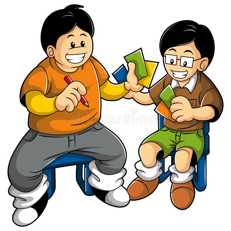 Kids Playing Cards Cartoon Stock Illustrations – 1,219 Kids Playing ...