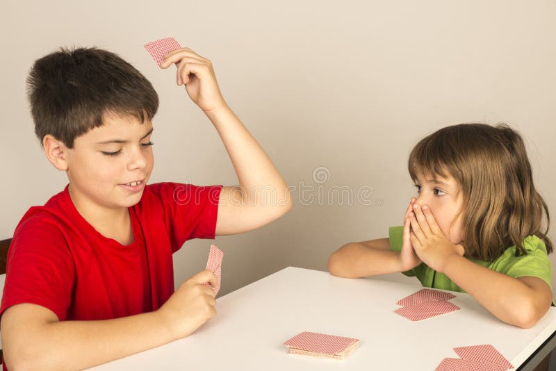 Kids playing cards stock image. Image of children, cards - 45536253