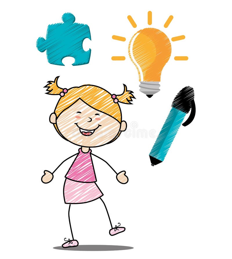 Kids playing cartoon, stock illustration. Illustration of idea - 63936562