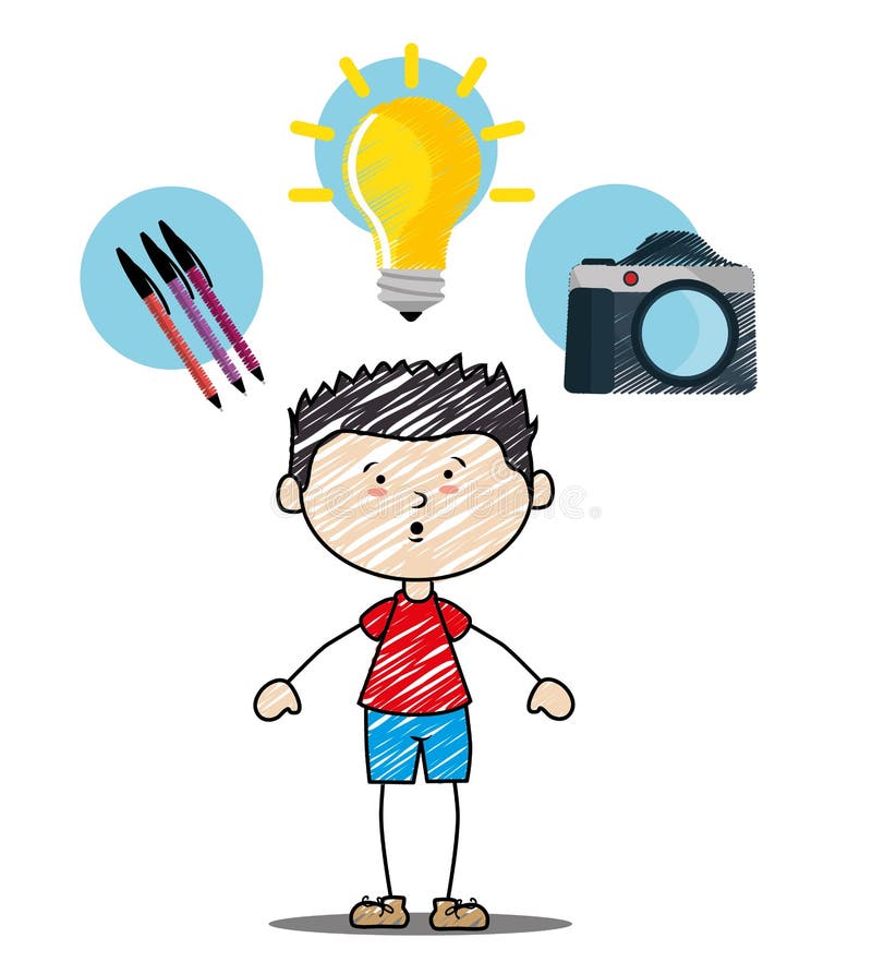 Kids playing cartoon, stock illustration. Illustration of childhood ...