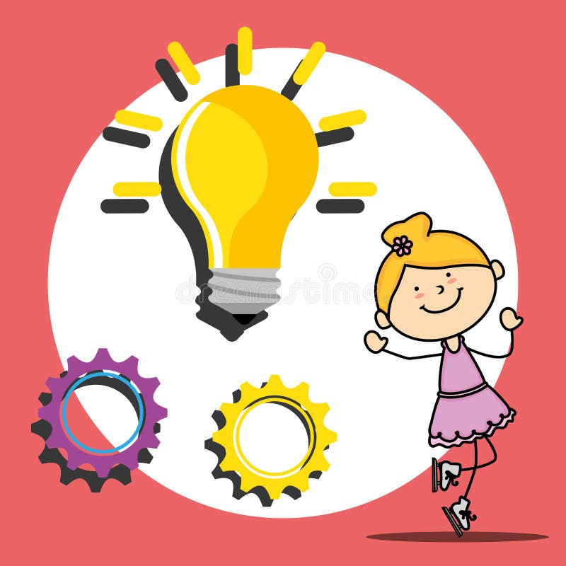 Kids playing cartoon, stock illustration. Illustration of happy - 63936578