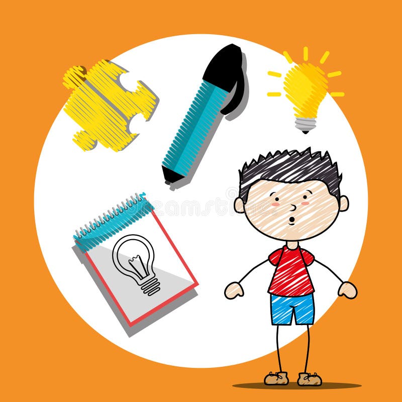 Kids playing cartoon, stock illustration. Illustration of children ...