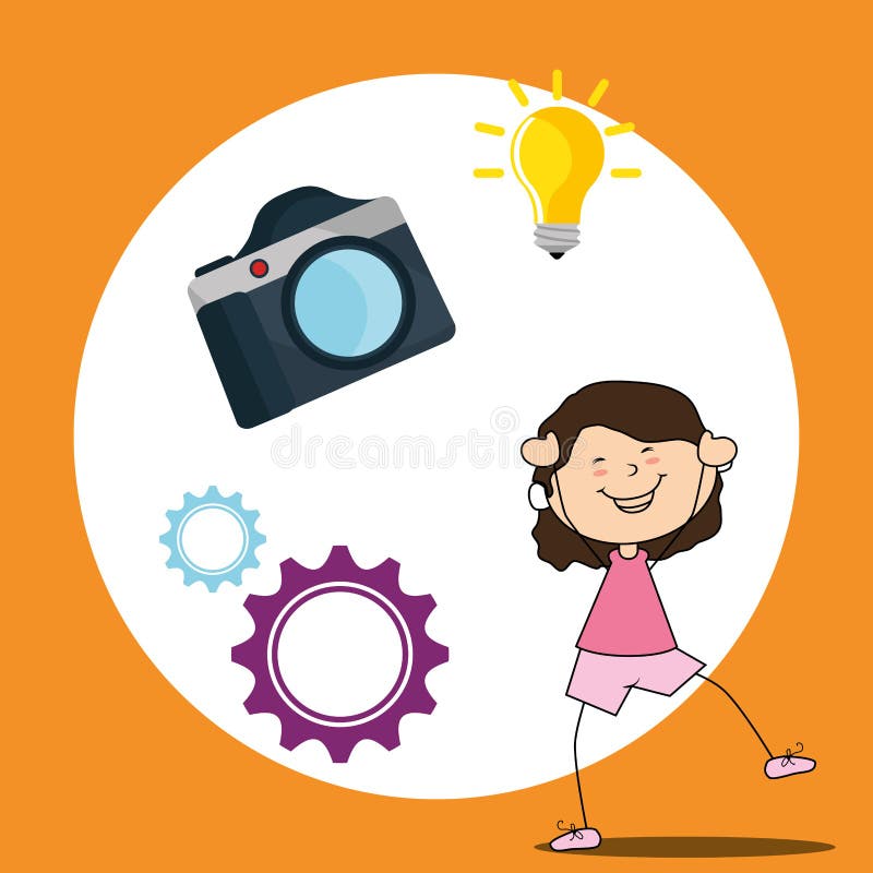 Kids playing cartoon, stock illustration. Illustration of play - 63936604