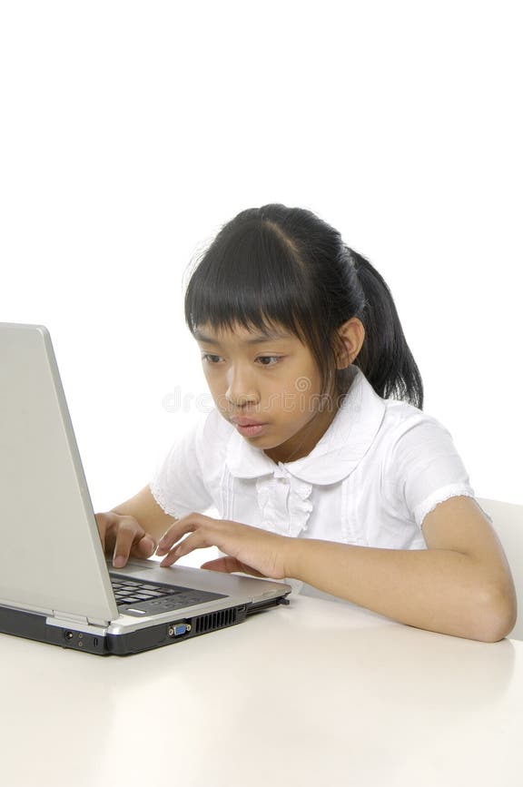 Kids playing computer stock image. Image of care, daughter - 5234675