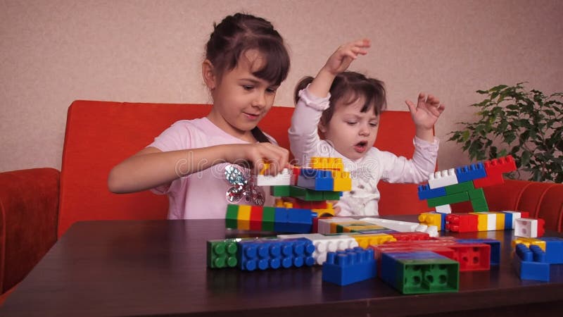 Kids Playing with Constructor Stock Footage - Video of looking ...