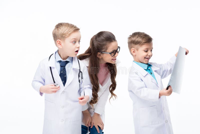 Kids playing doctors stock photo. Image of medicare, stethoscope - 90788936
