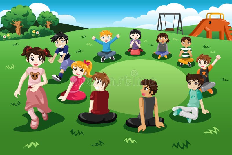 Kids Playing Duck Duck Goose Stock Vector - Illustration of clipart ...