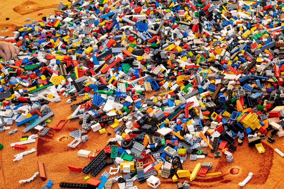 Kids Playing Lego on the Carpet Stock Image - Image of playing, carpet ...